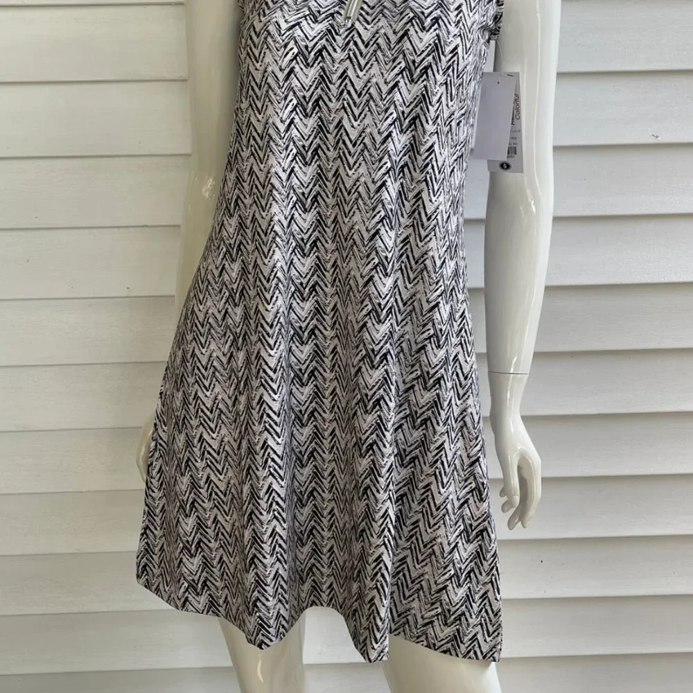 Lulu-B | Dresses | Lulub Ladies Black Multi Chevron Print Sleeveless ...